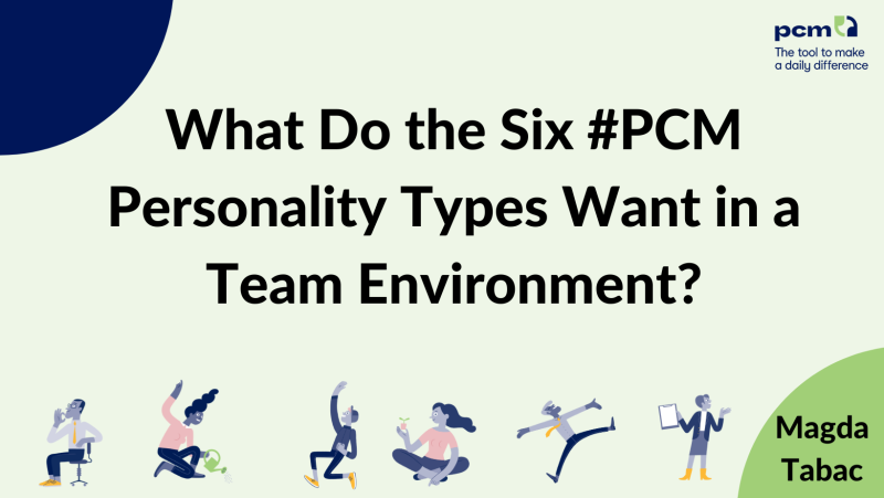 What Do the Six PCM Personality Types Want in a Team Environment ...